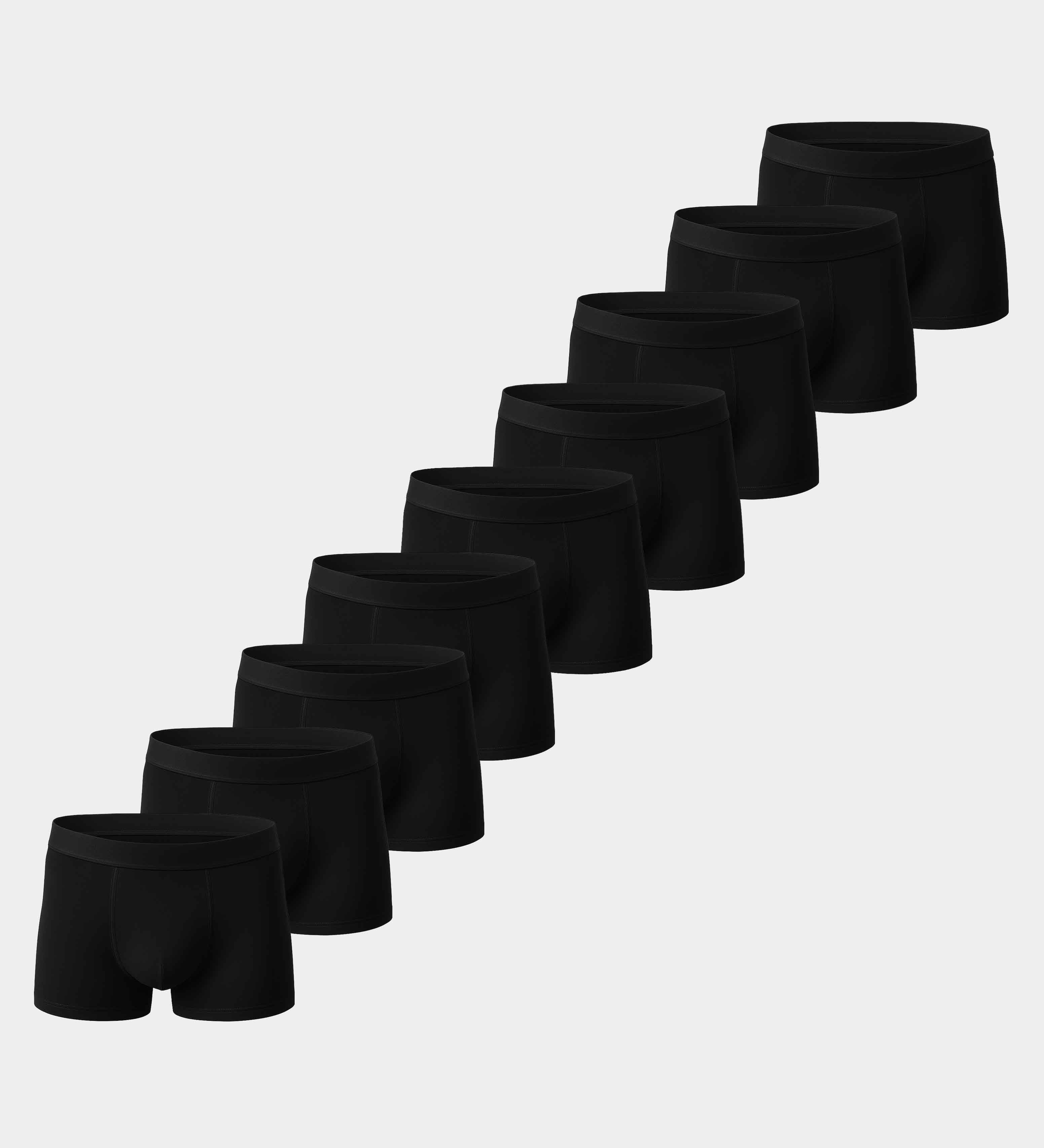 All Black 9er Pack - Signature Bamboo Boxer – cutted